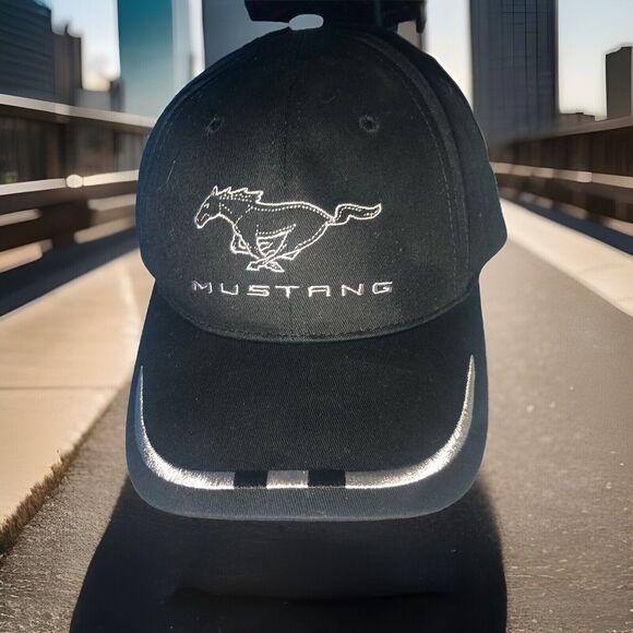 Ford | Accessories | Ford Mustang Black Racing Baseball Cap Officially ...